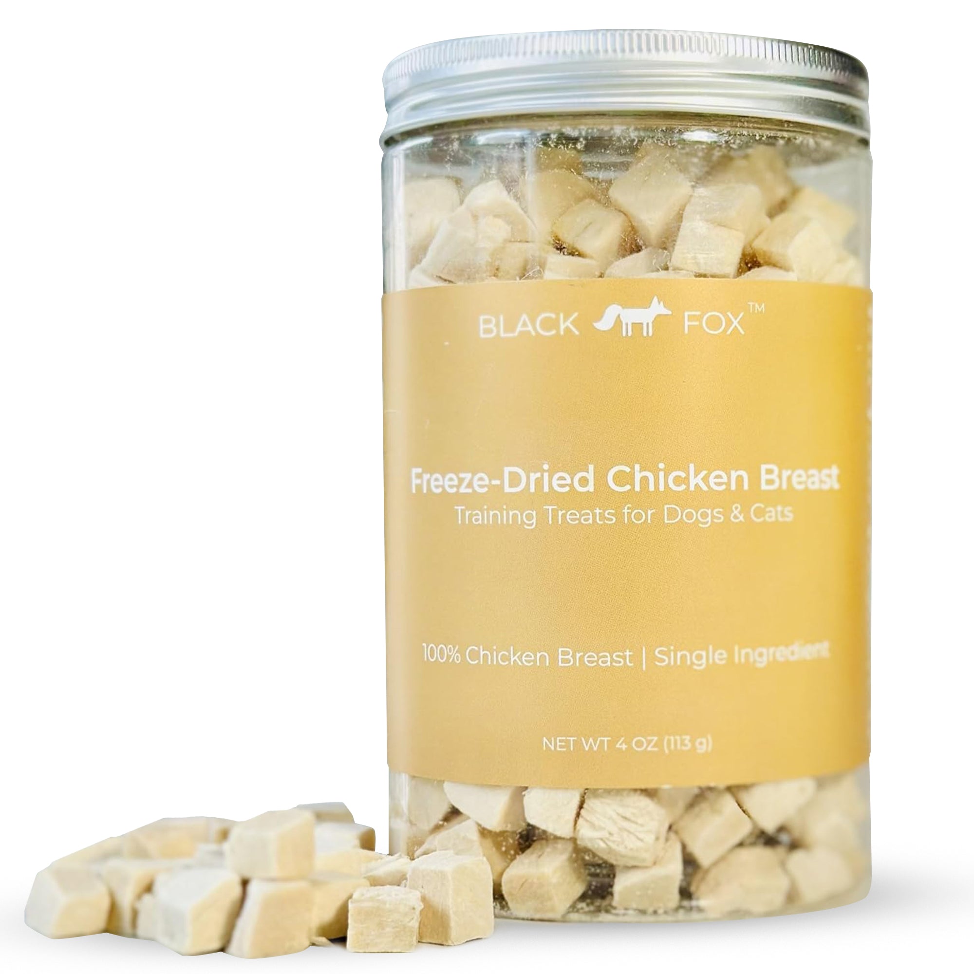BLACK FOX Freeze-Dried Chicken Breast Training Treats for Dogs & Cats