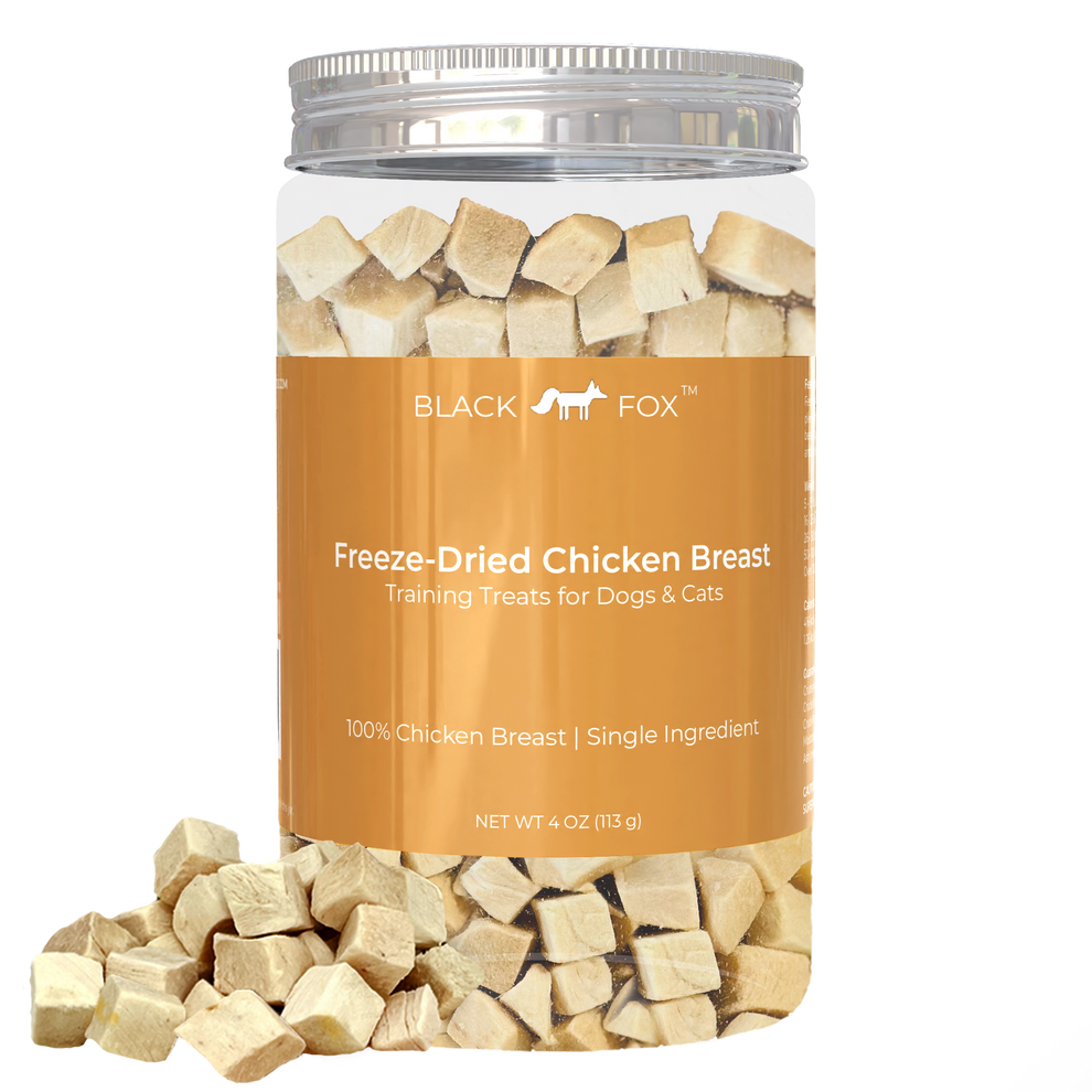 BLACK FOX Freeze-Dried Chicken Breast Training Treats for Dogs & Cats
