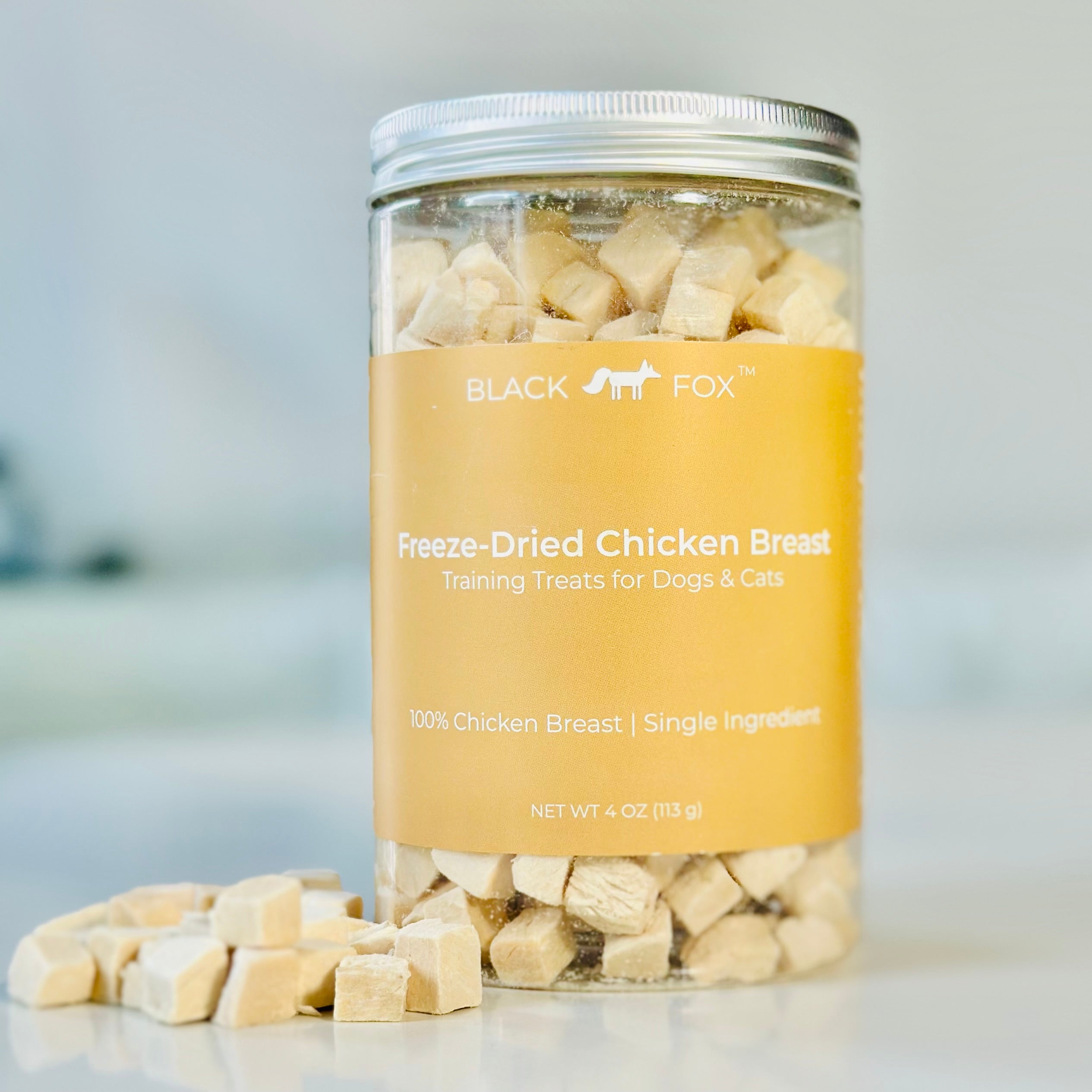 BLACK FOX Freeze-Dried Chicken Breast Training Treats for Dogs & Cats
